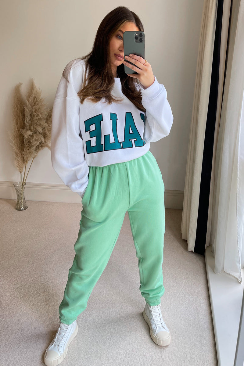 Gabriella Mint Oversized Comfy Joggers – LASULA